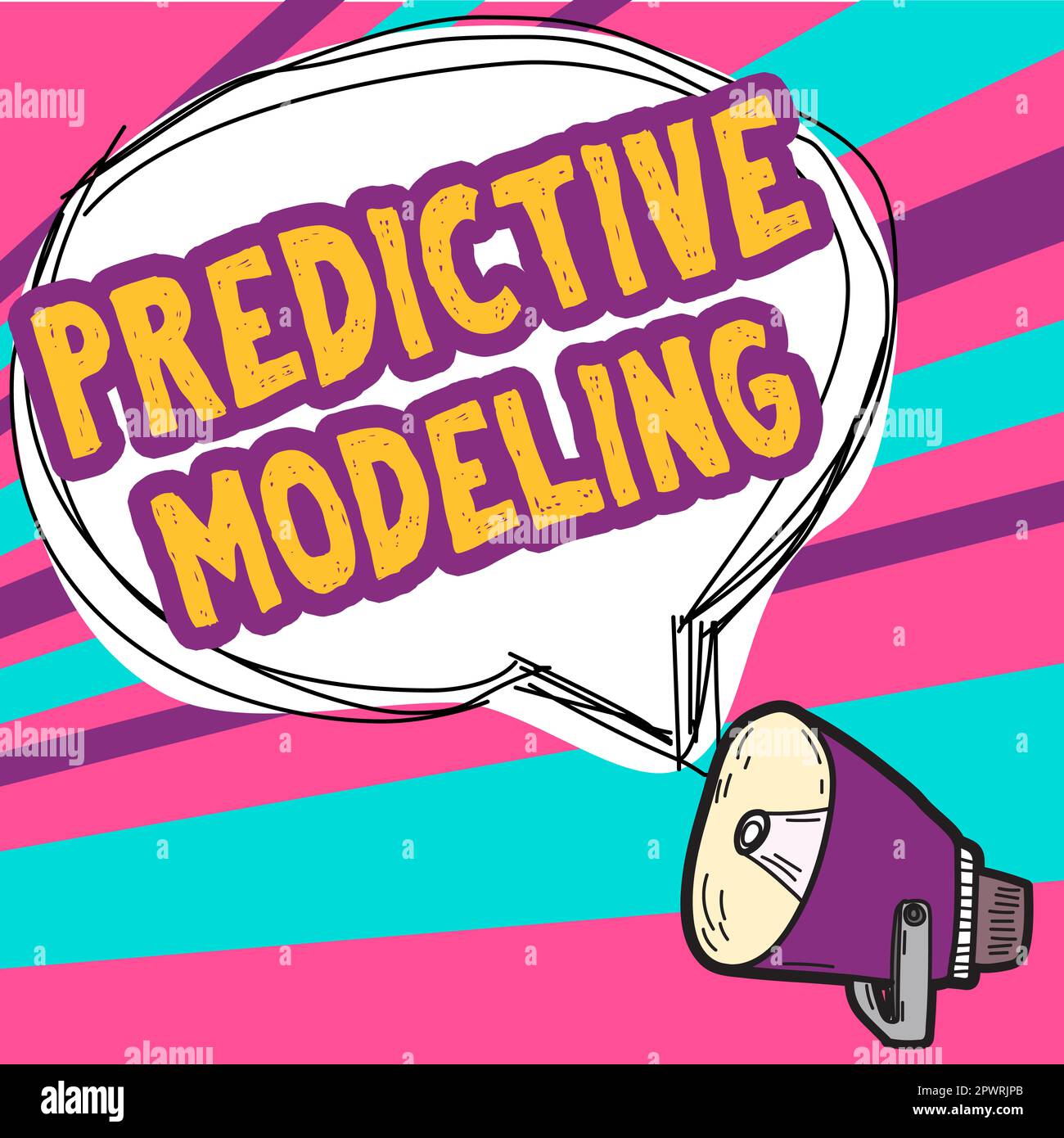 Text caption presenting Predictive Modeling, Conceptual photo ...