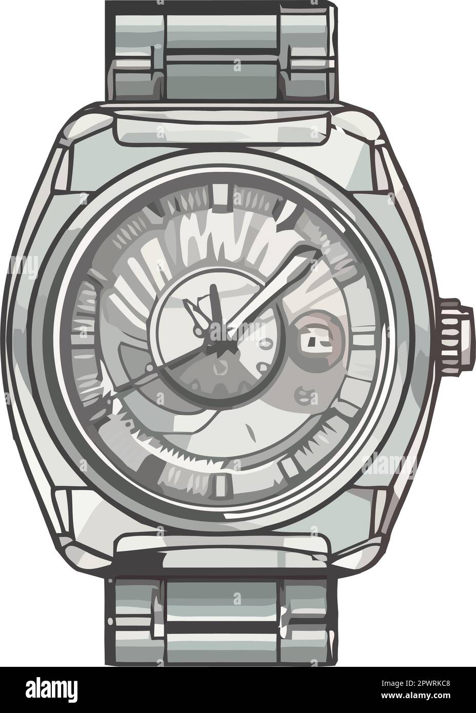 Luxury wristwatch symbolizes elegance and success Stock Vector Image ...