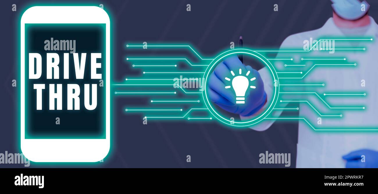 Conceptual display Drive Thru, Business overview place where you can ...