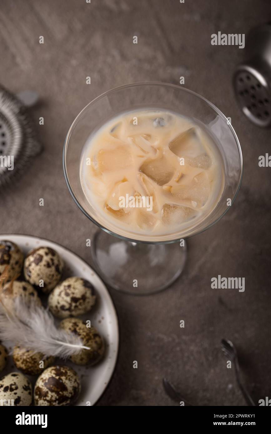 Creamy chocolate coffee alcoholic cocktail Stock Photo - Alamy