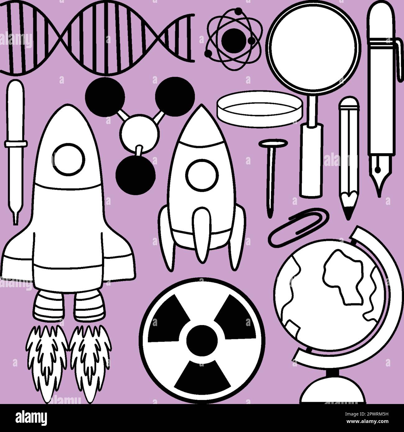 Astronomy Objects and Icons Vector Set illustration Stock Vector Image ...