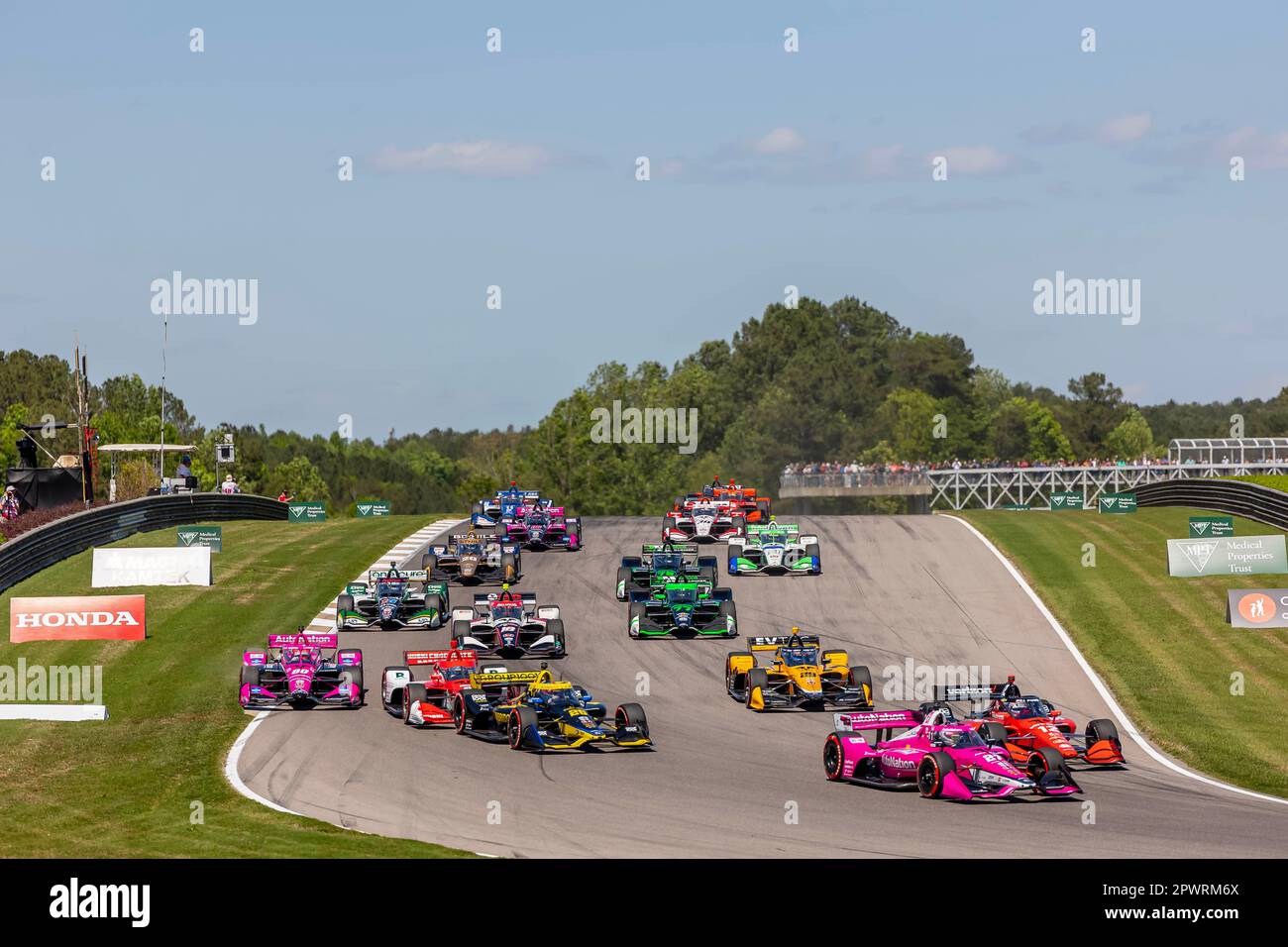 KYLE KIRKWOOD (27) of Jupiter, Florida races through the turns during ...