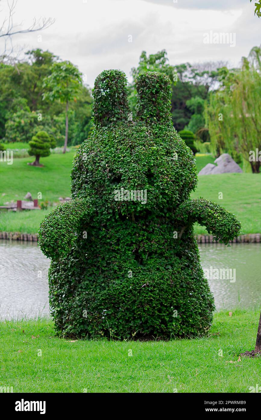 Tree trimming as animals in the park Stock Photo - Alamy