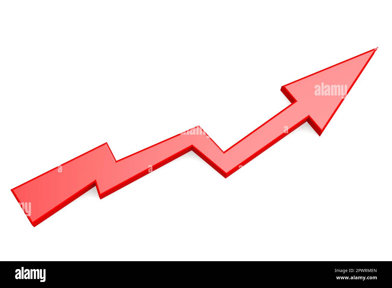 Red upward arrow on Cut Out Stock Images & Pictures - Alamy