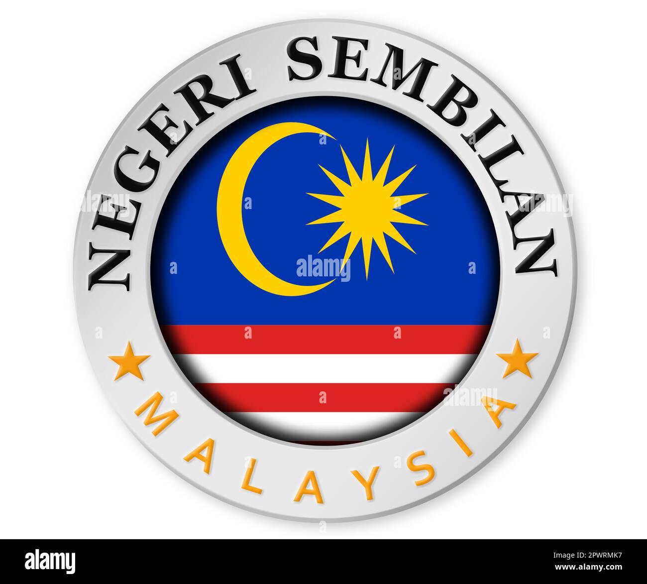 Negeri Sembilan Logo 3d Realistic Waving Flag Of Negeri Sembilan