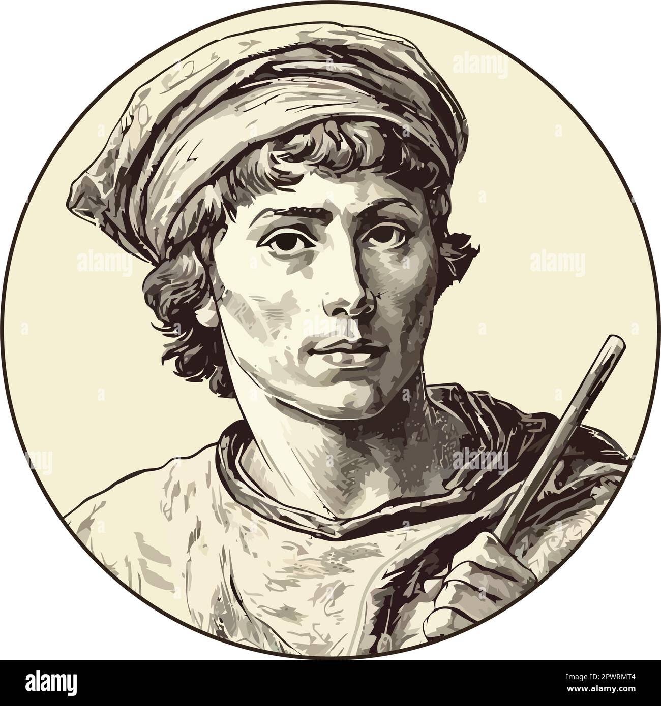 Antique portrait of a man sketch Stock Vector Image & Art - Alamy