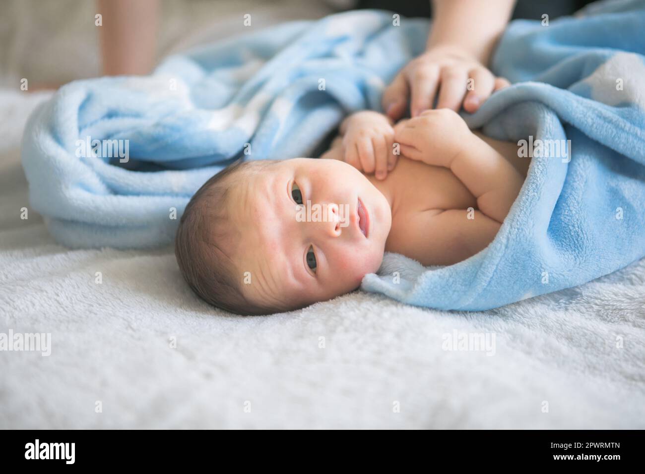 happy little kid boy with his newborn baby brother Stock Photo - Alamy