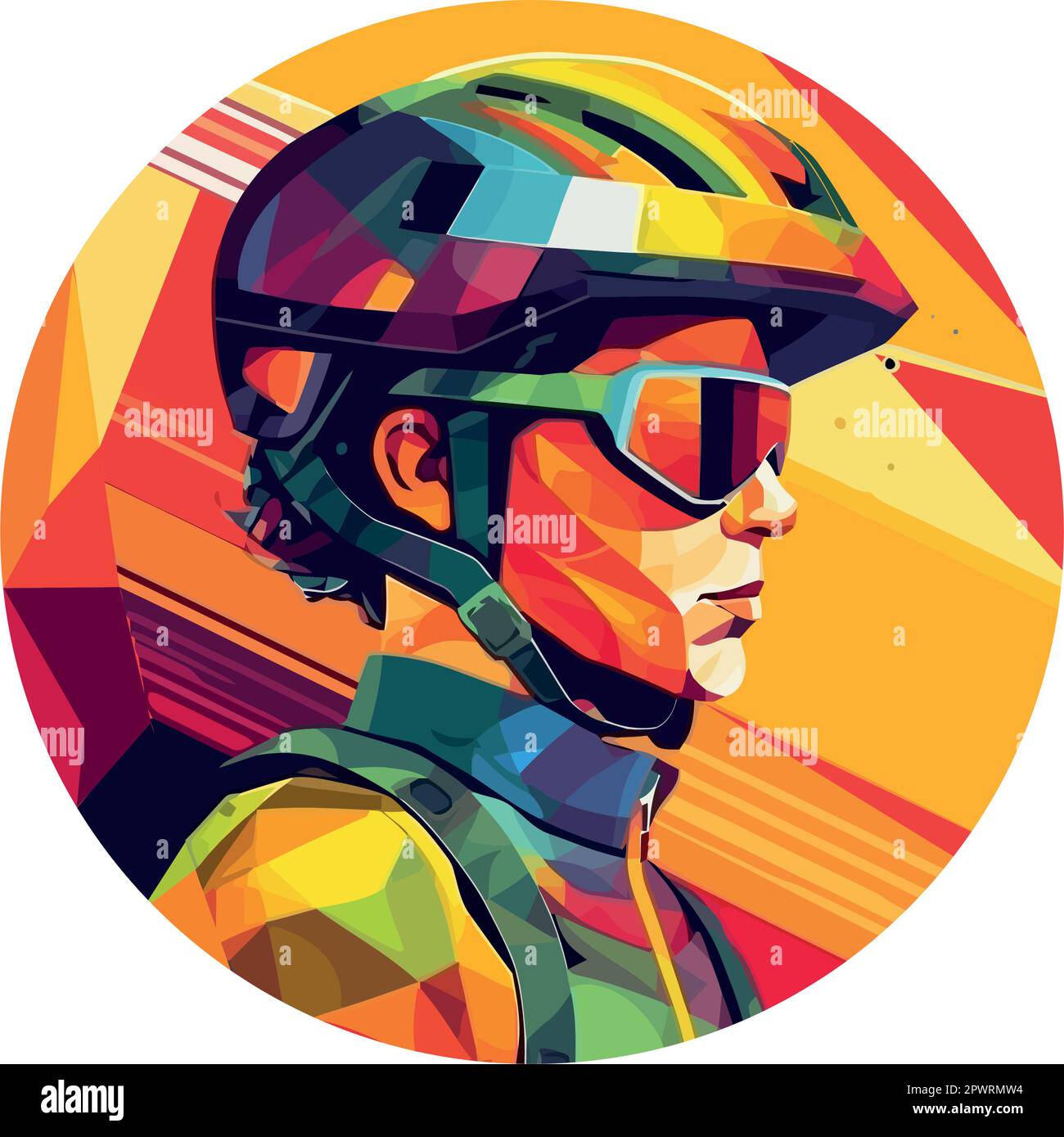 Race cycling helmet Stock Vector Images - Alamy
