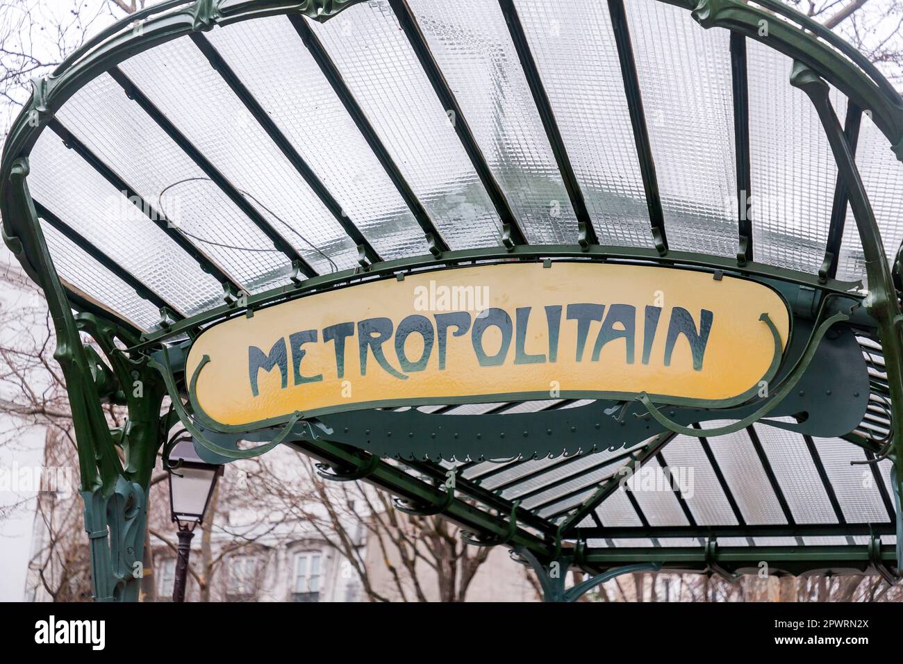 Metropolitan subway station with traditional art nouveau decorations in ...