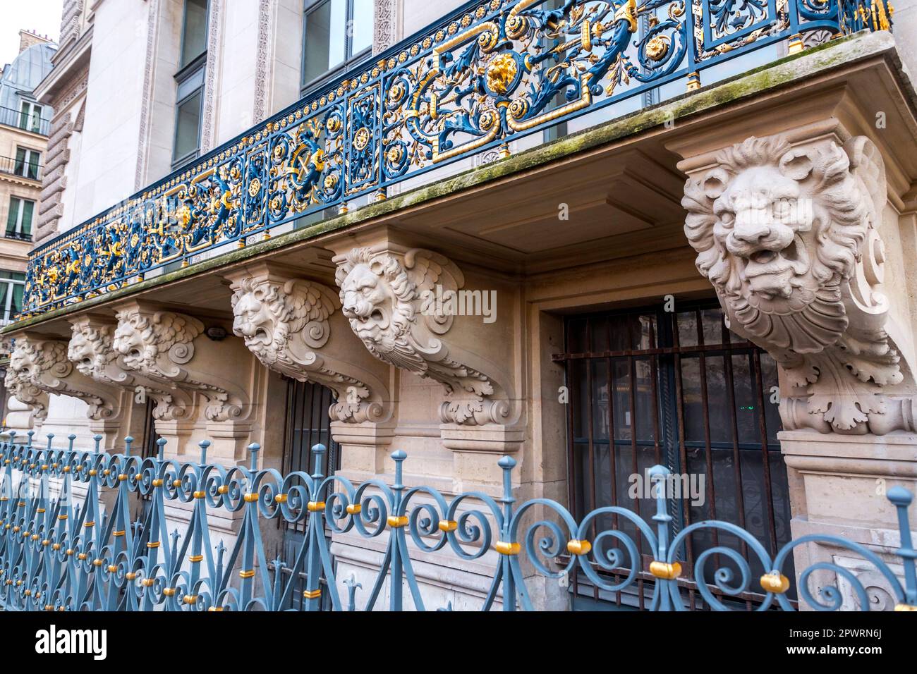 Detail from typical French architecture in Paris, France Stock Photo ...