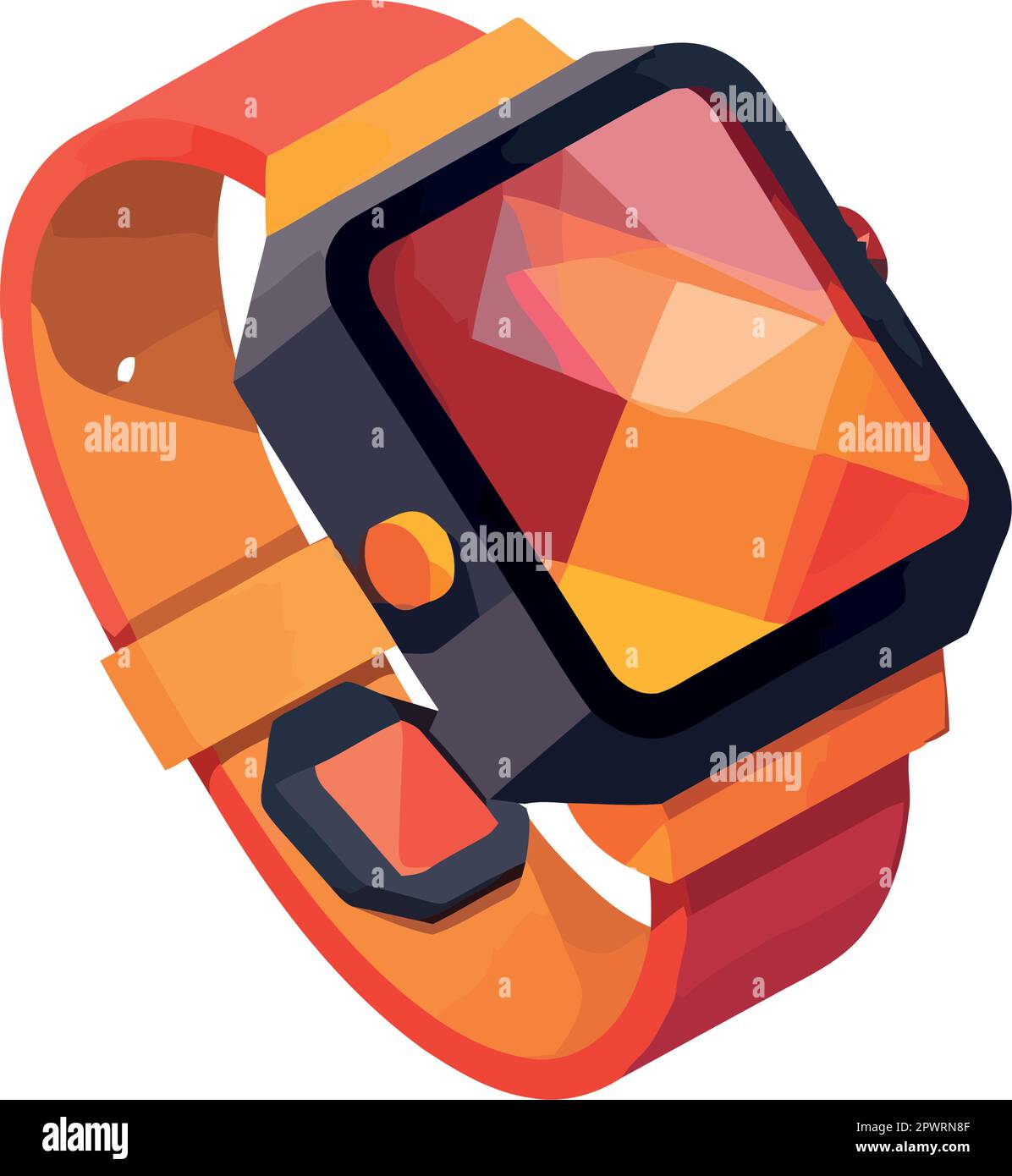 Modern wrist watch icon in flat design Stock Vector Image & Art - Alamy