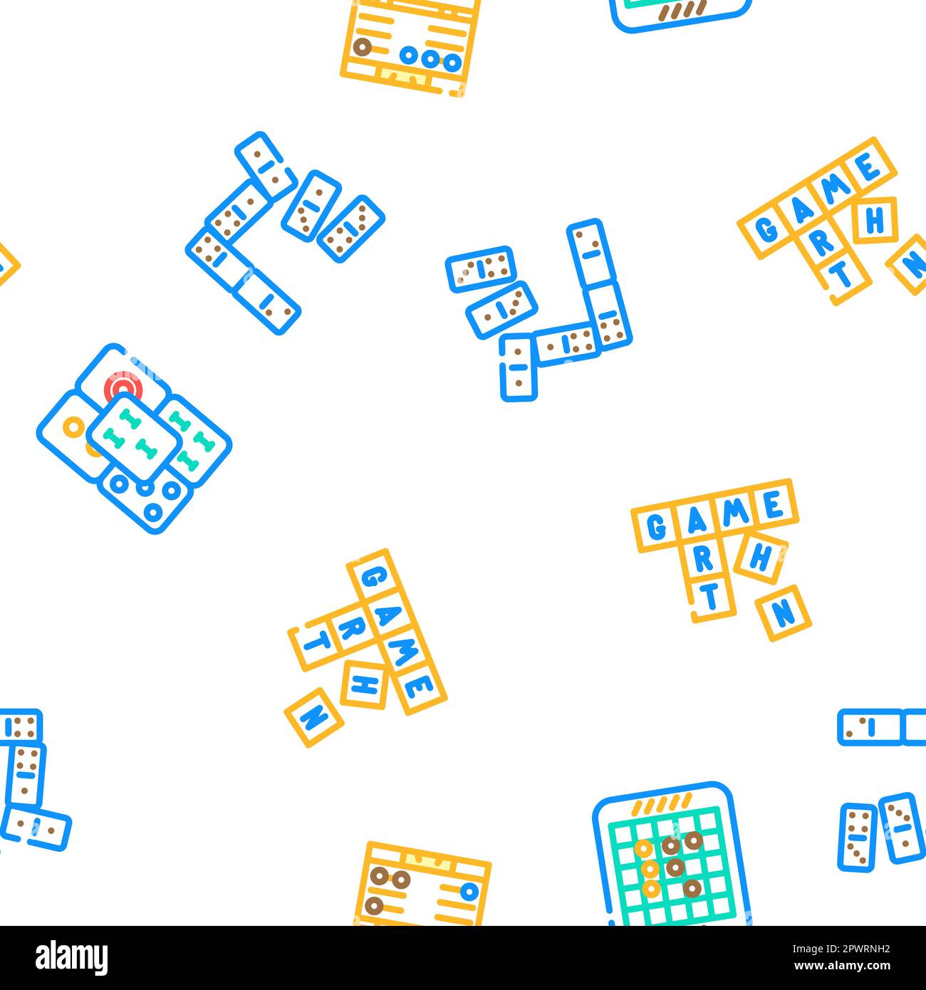 Game Board Table Play Vector Seamless Pattern Thin Line Illustration Stock Vector Image And Art