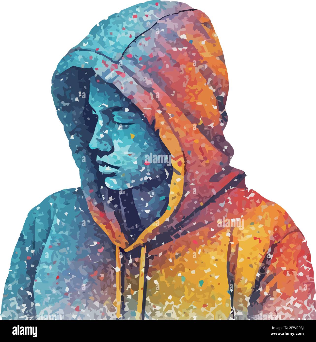 Hooded young person Stock Vector Images - Alamy