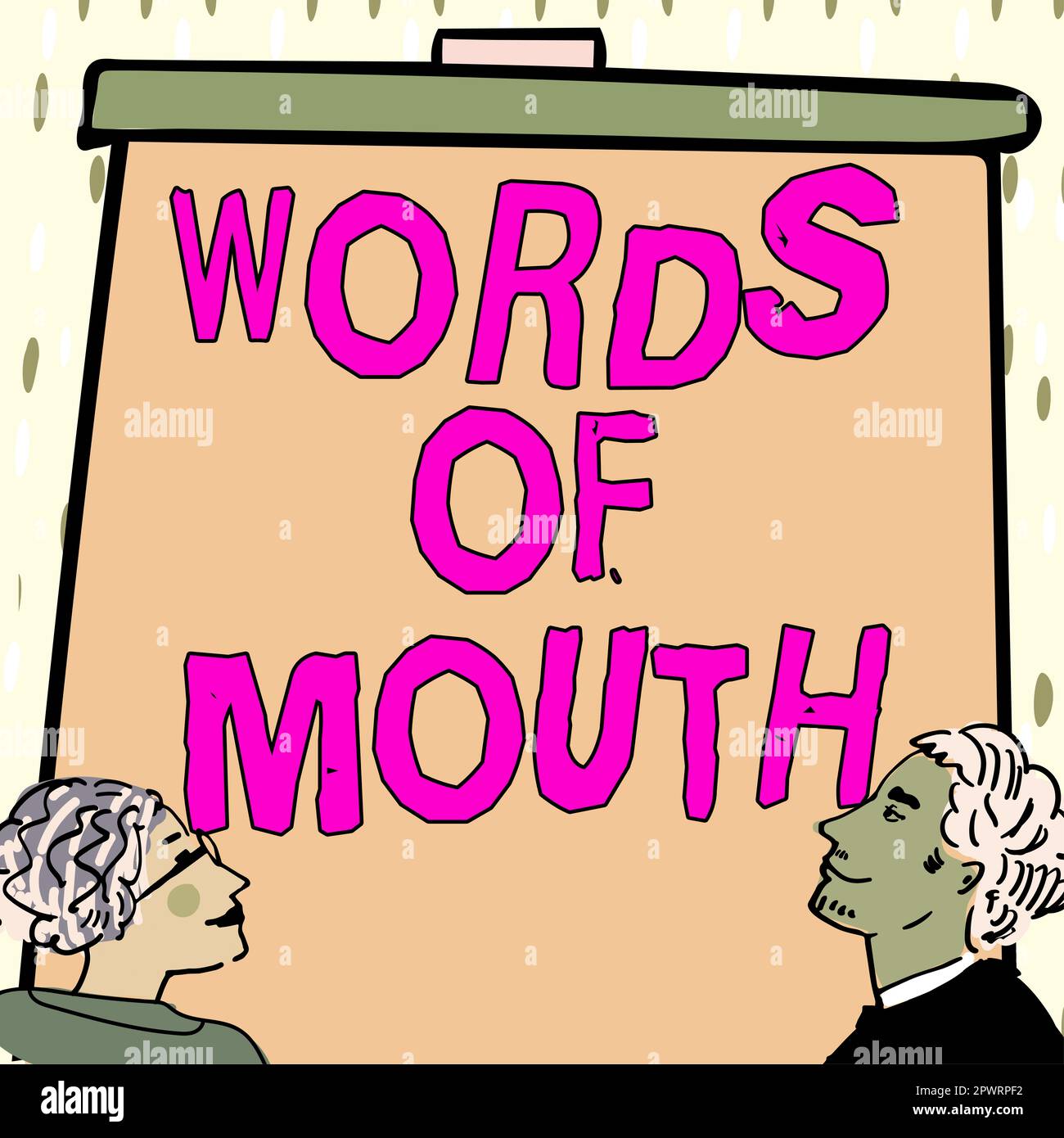 Sign displaying Words Of Mouth, Concept meaning simple statement can ...