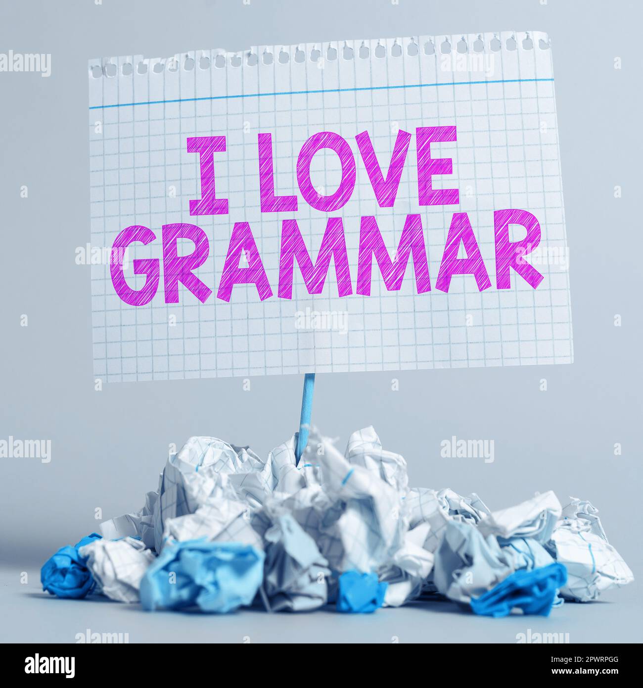 Text sign showing I Love Grammar, Concept meaning act of admiring ...