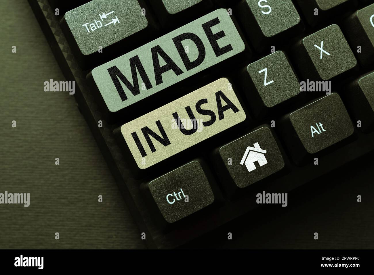 Sign displaying Made In Usa, Business concept American brand United ...