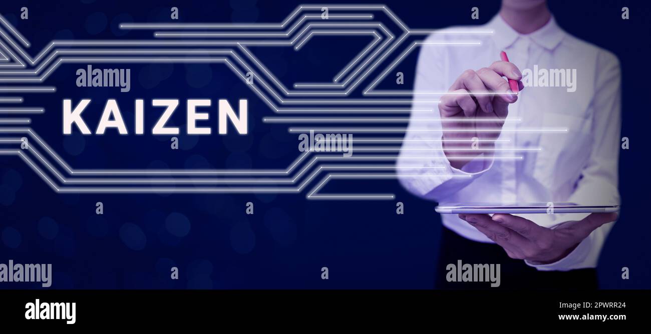 Conceptual display Kaizen, Internet Concept a Japanese business philosophy of improvement of ...