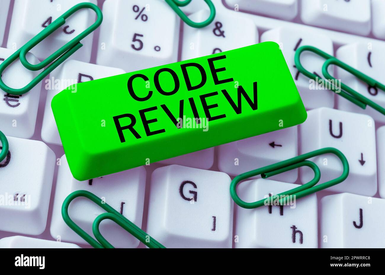 Sign displaying Code Review, Word Written on going over a subject in ...