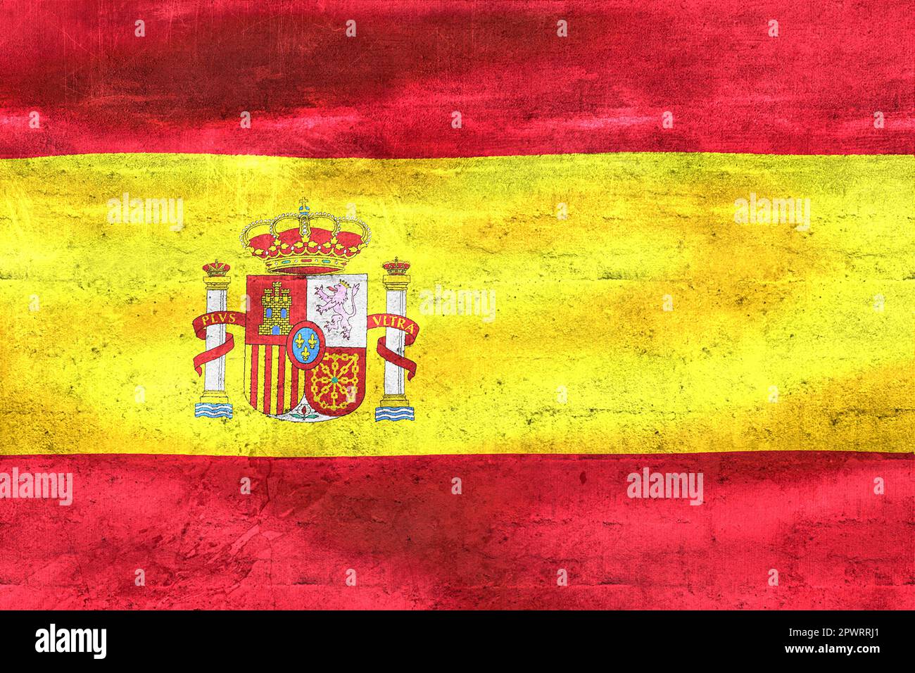 Spain flag - realistic waving fabric flag Stock Photo - Alamy