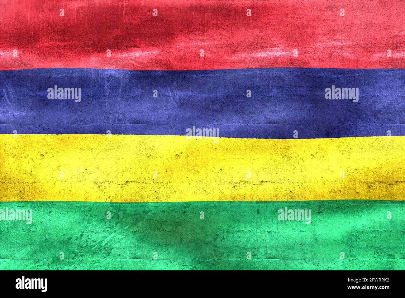 Mauritius flag - realistic waving fabric flag Stock Photo - Alamy