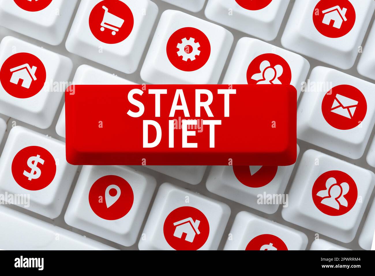 Conceptual display Start Diet, Business showcase special course food to ...