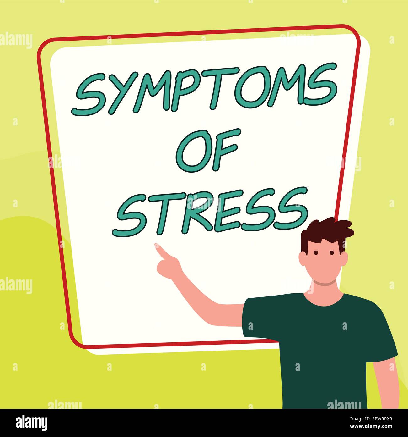 Sign displaying Symptoms Of Stress, Word for serving as symptom or sign ...