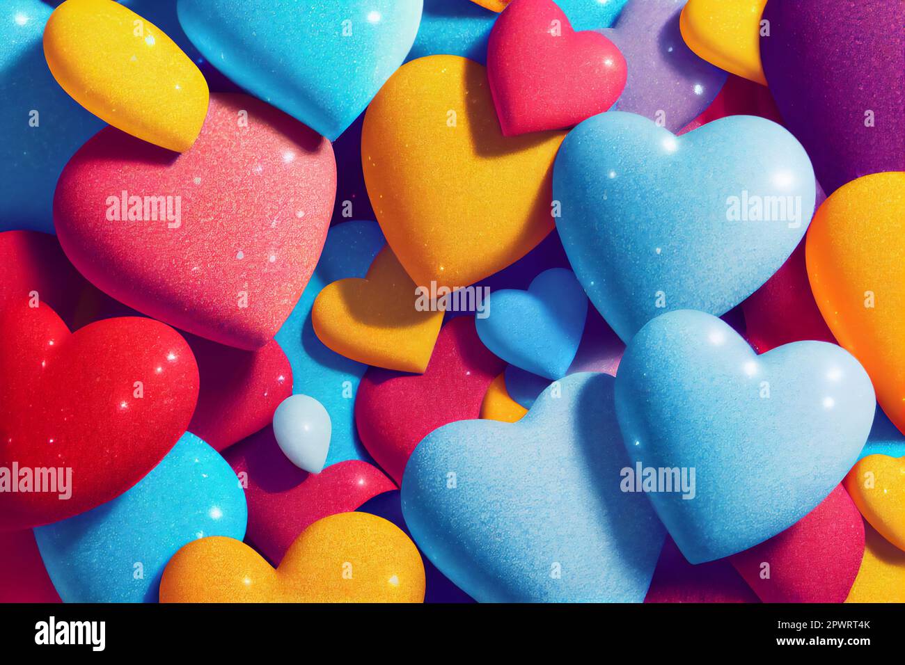 Love symbol background, 3D illustration art design Stock Photo - Alamy