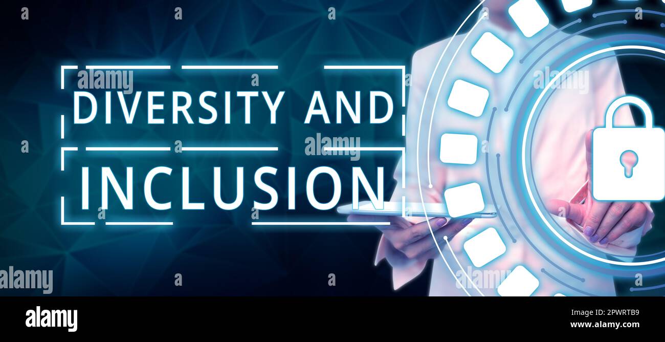 Text showing inspiration Diversity And Inclusion, Business overview ...