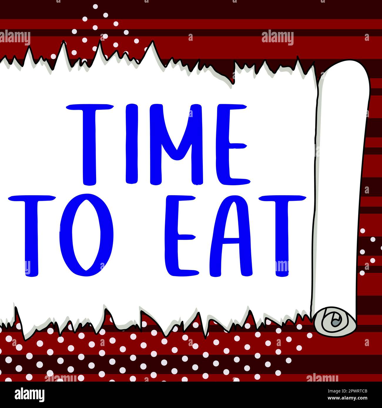 Conceptual display Time To Eat, Internet Concept Right moment to enjoy ...