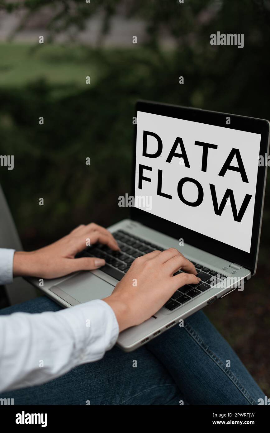 Inspiration showing sign Data Flow, Concept meaning the movement of data through a system ...