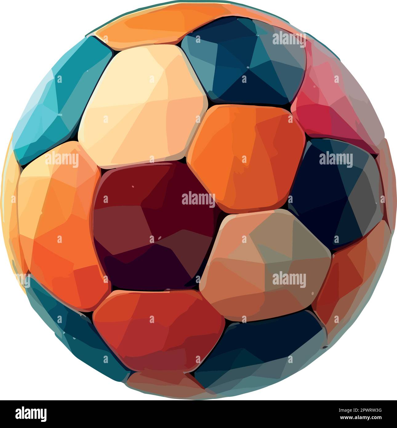 Multi colored soccer ball sport activity Stock Vector Image & Art - Alamy