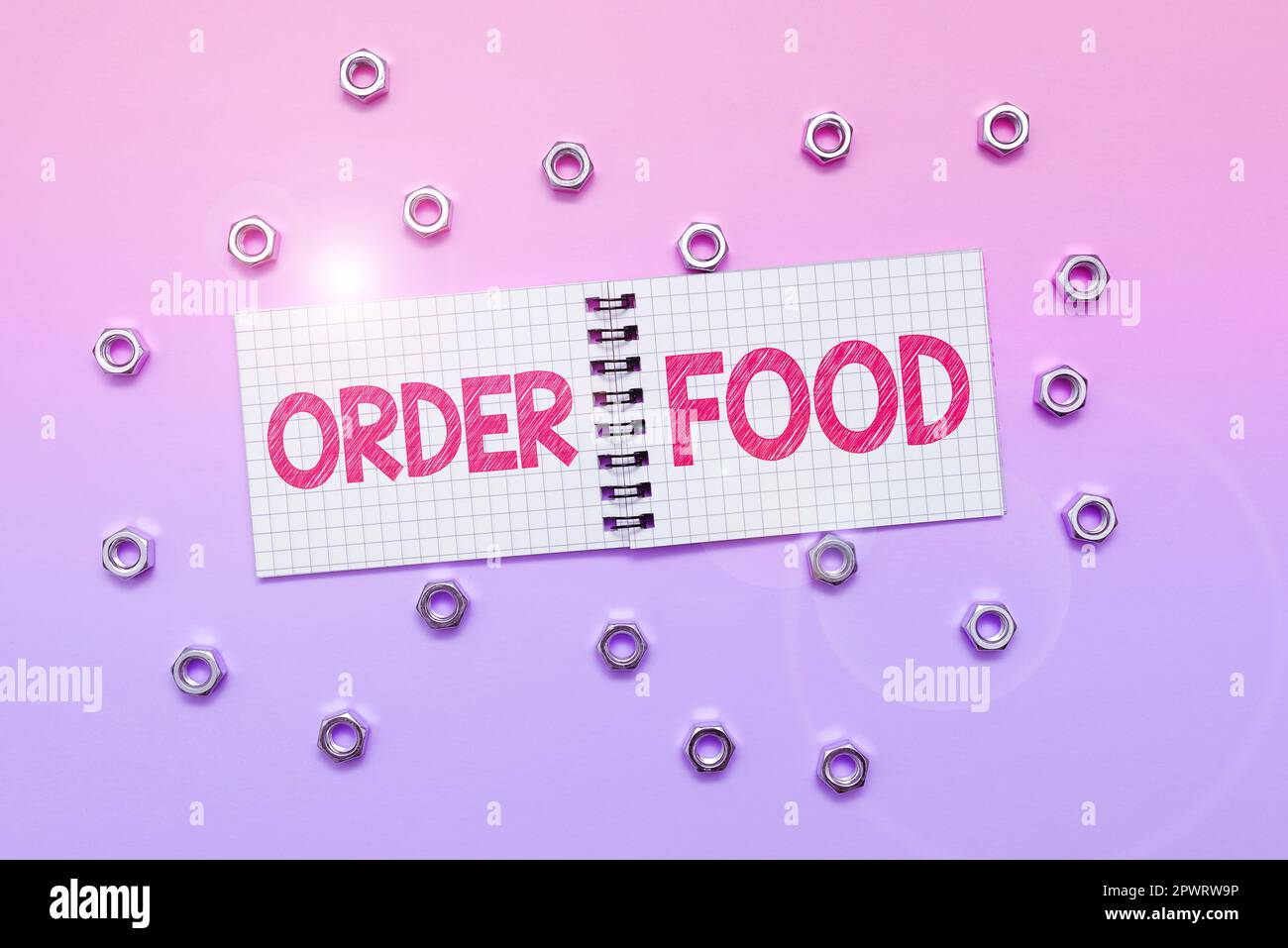 Text showing inspiration Order Food, Business concept the process of ...