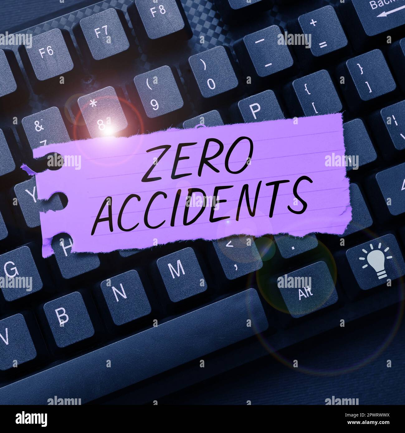 Conceptual display Zero Accidents, Conceptual photo important strategy ...