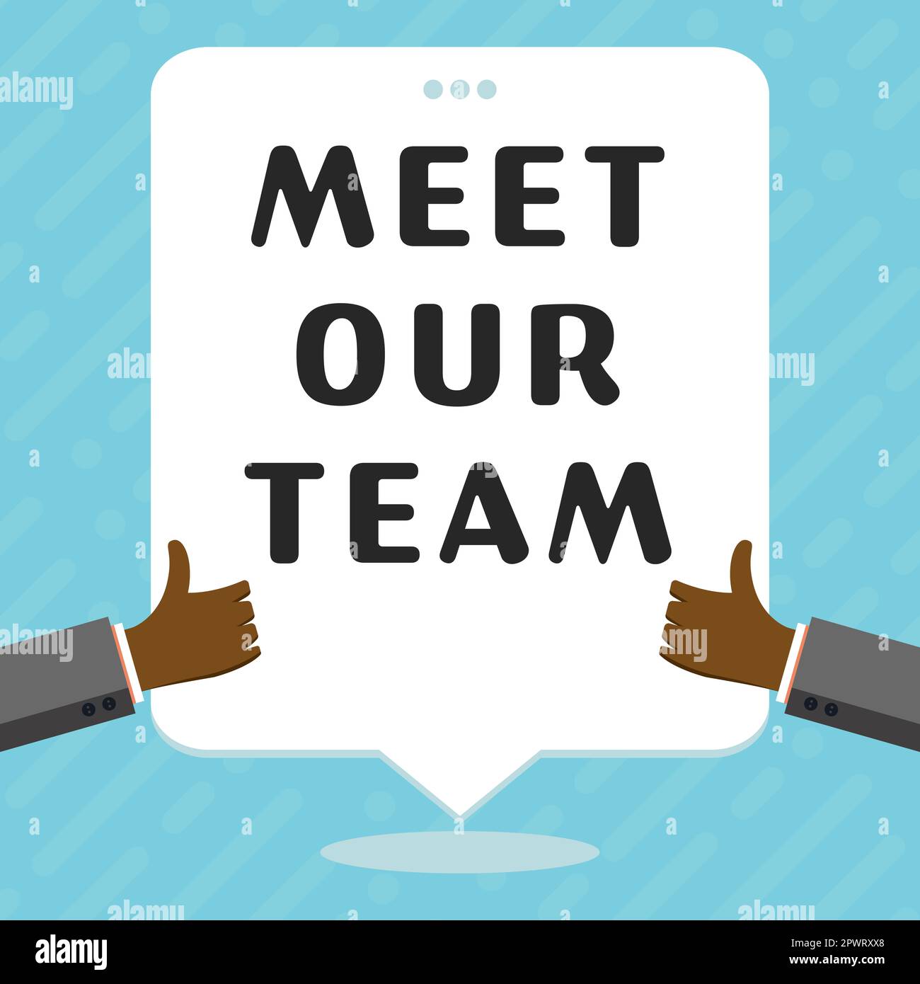 Hand writing sign Meet Our Team, Concept meaning introducing another ...