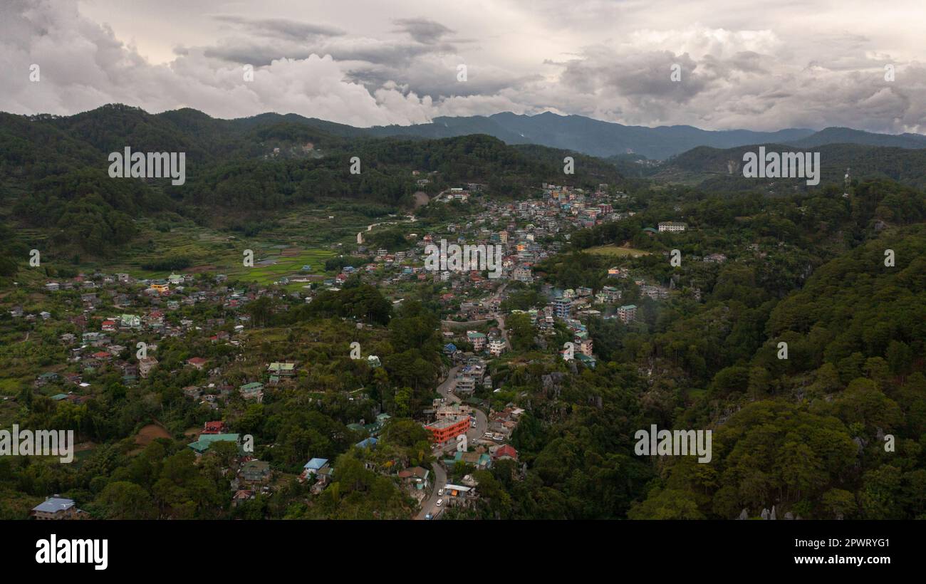 Sagada village, located in the mountainous province of Philippines ...