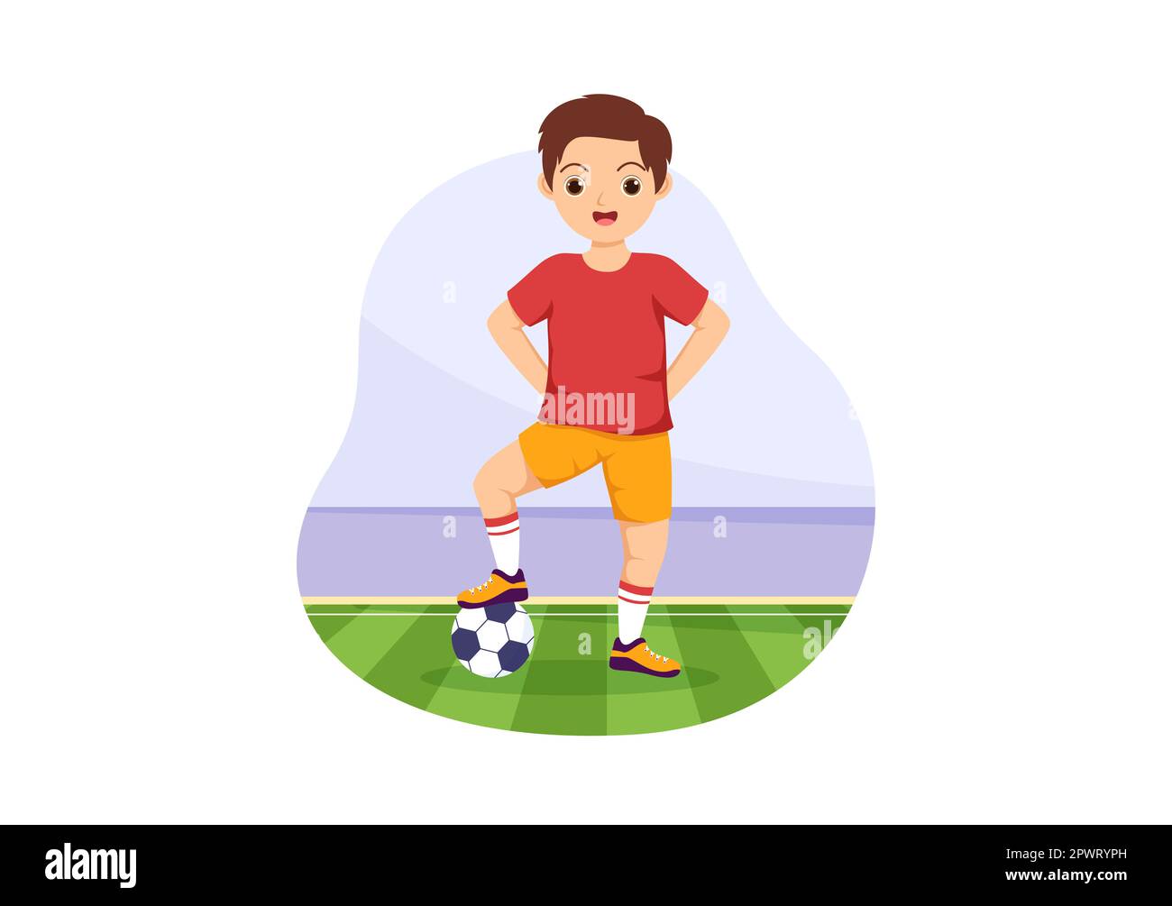 Futsal, Soccer or Football Sport Illustration with Kids Players ...