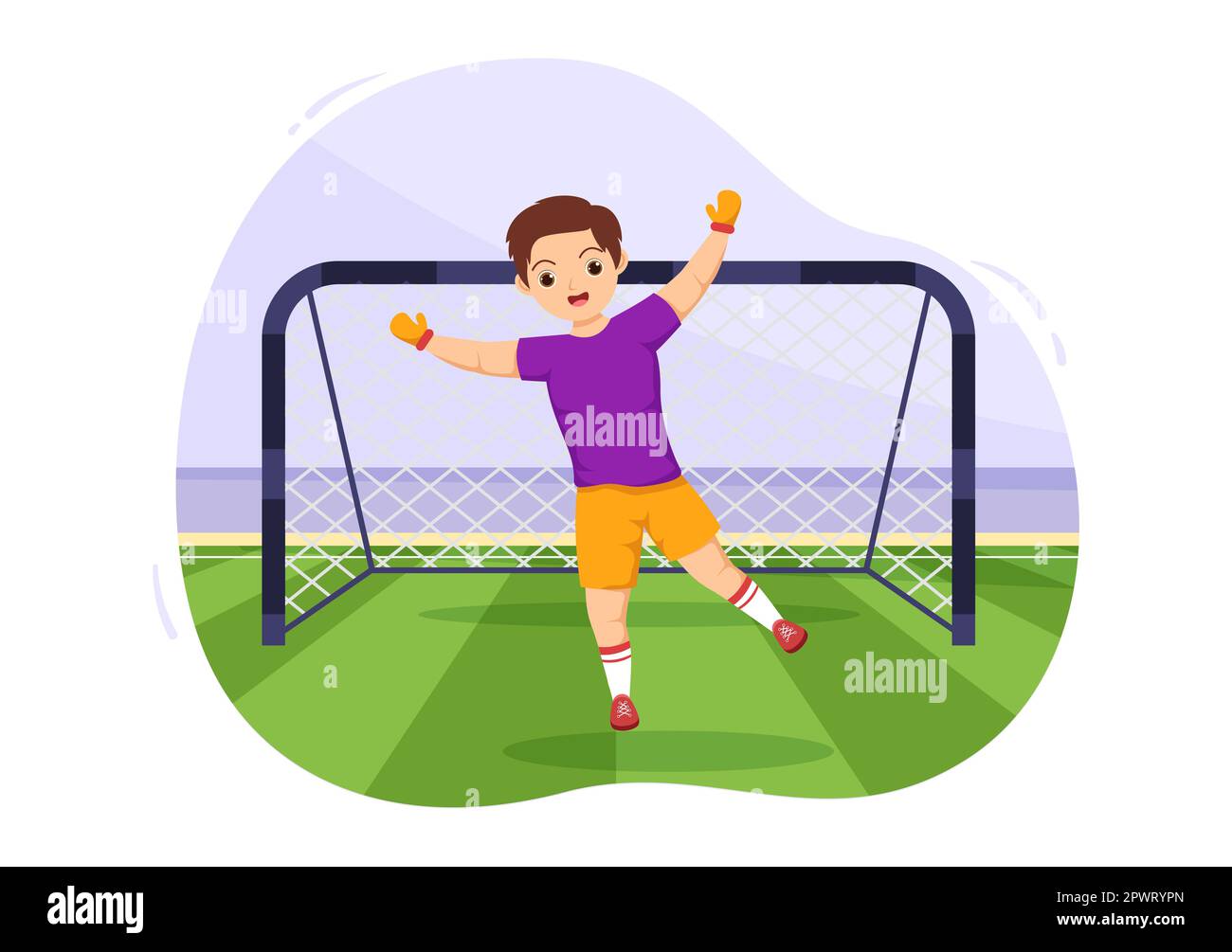 Futsal, Soccer or Football Sport Illustration with Kids Players ...