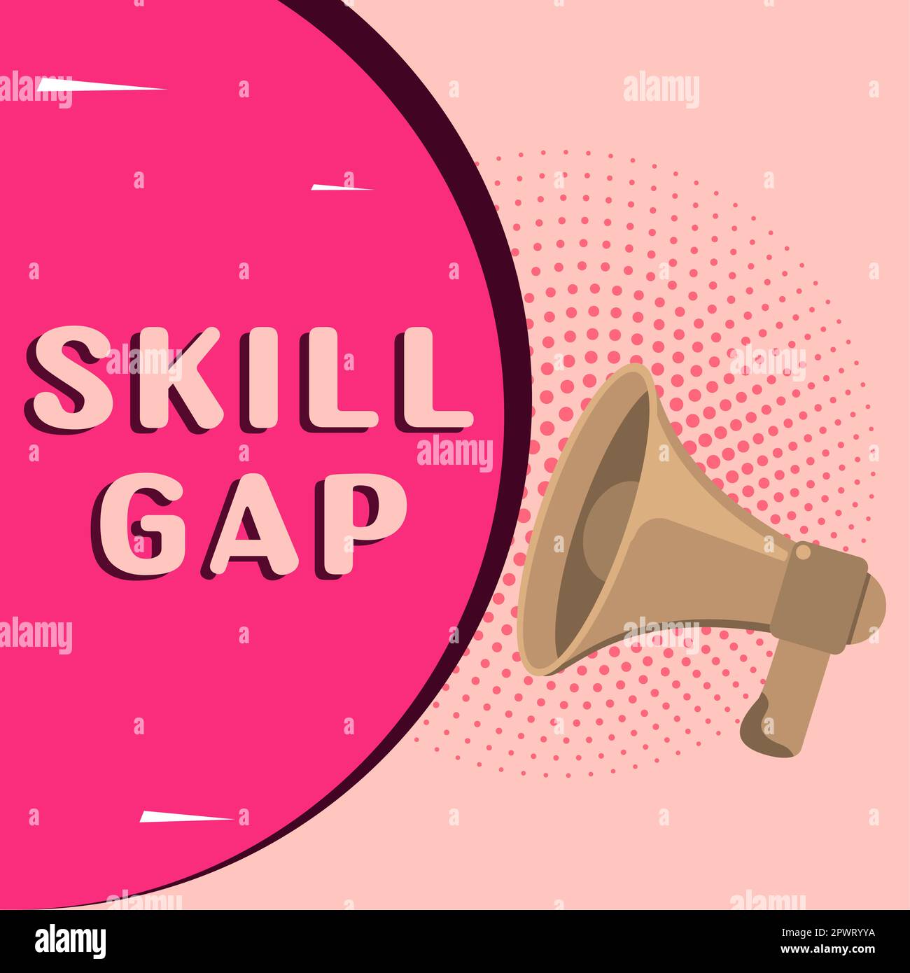 Hand writing sign Skill Gap, Business approach Refering to a person's ...