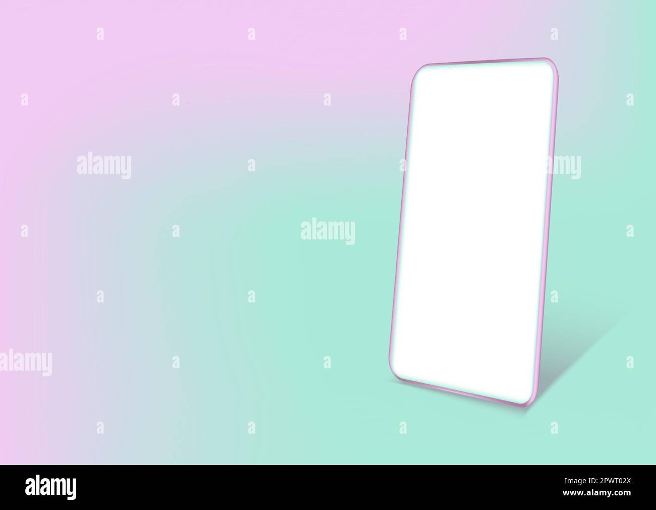 3d smartphone with empty screen for mockup mobile concept. Showcase ...