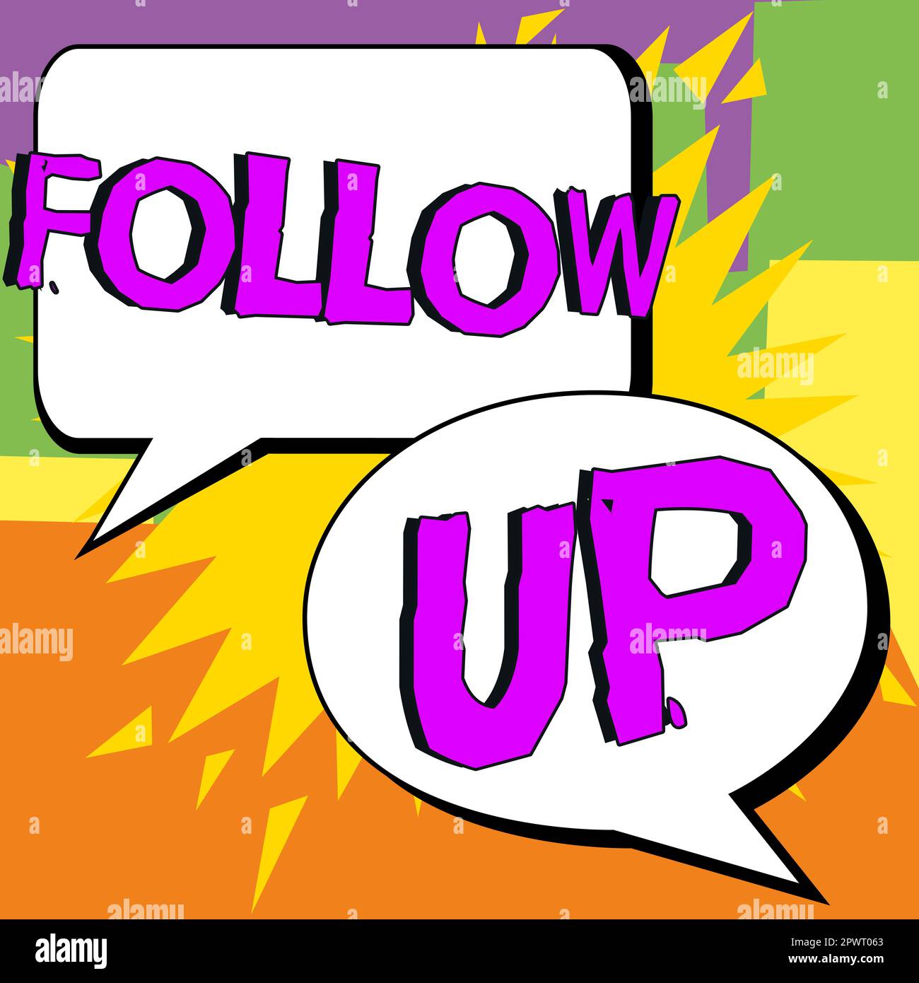 Hand writing sign Follow Up, Concept meaning Additional info or any ...