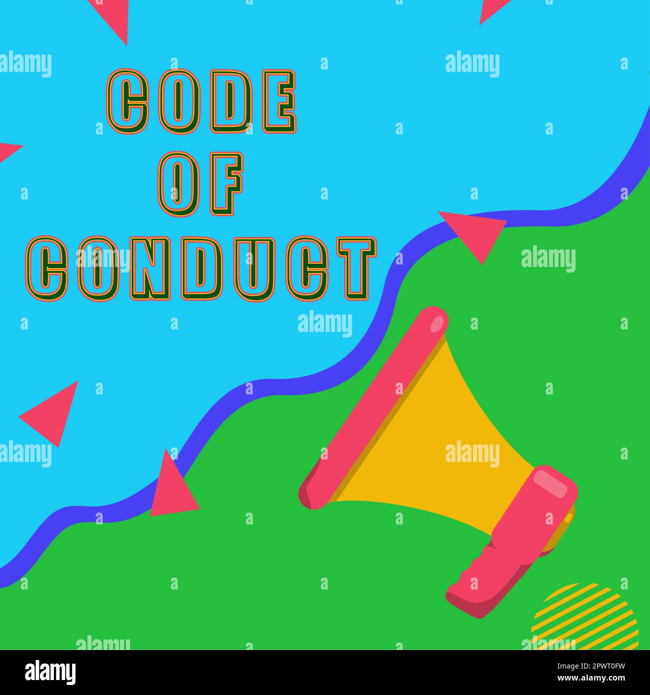 Writing displaying text Code Of Conduct, Business approach Ethics rules ... Writing displaying text Code Of Conduct, Business approach Ethics rules ...