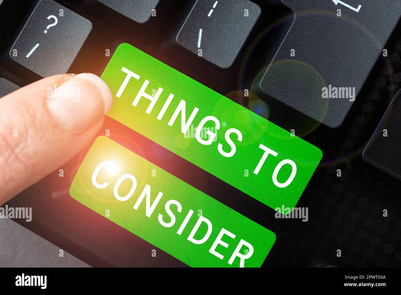 Writing displaying text Things To Consider, Internet Concept list to ...
