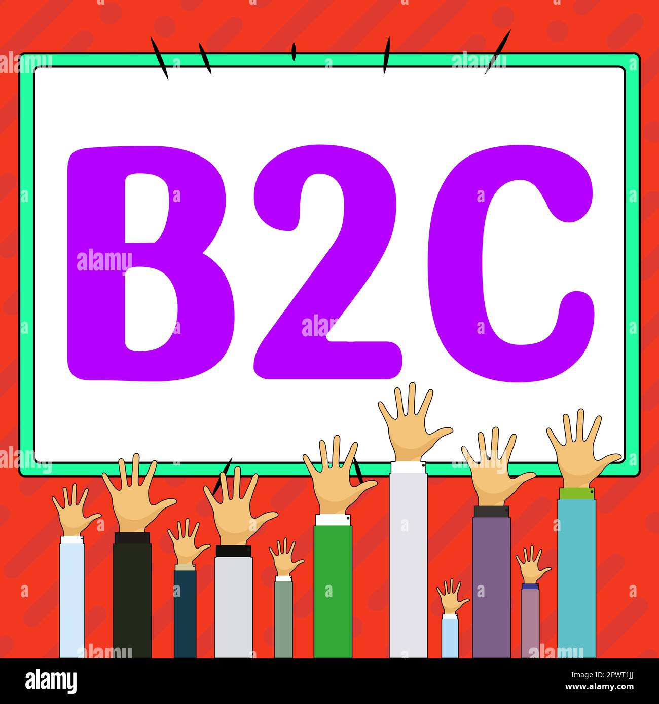 Conceptual display B2C, Conceptual photo Transactions conducted ...