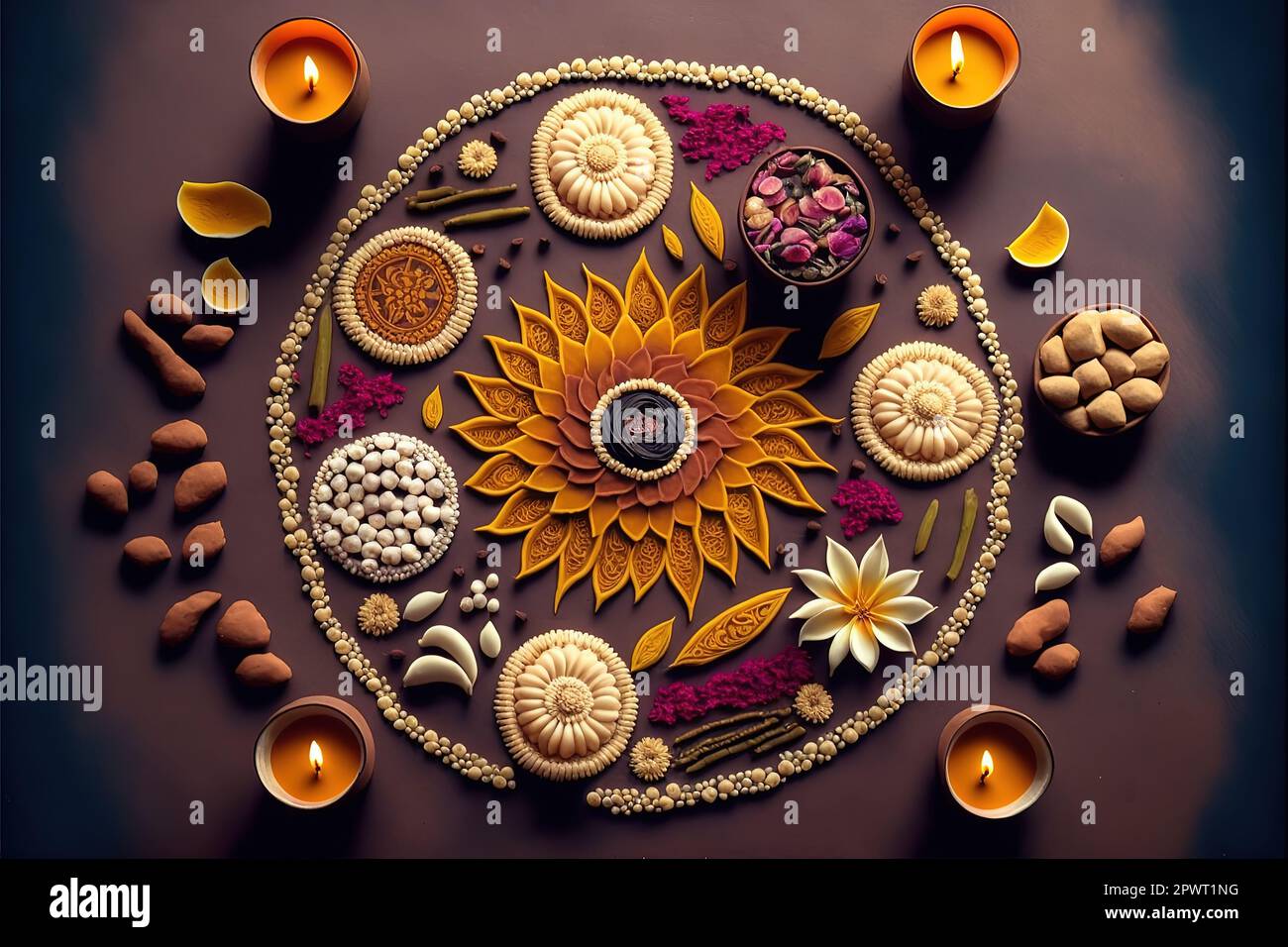 Diwali Rangoli Designs With Diya