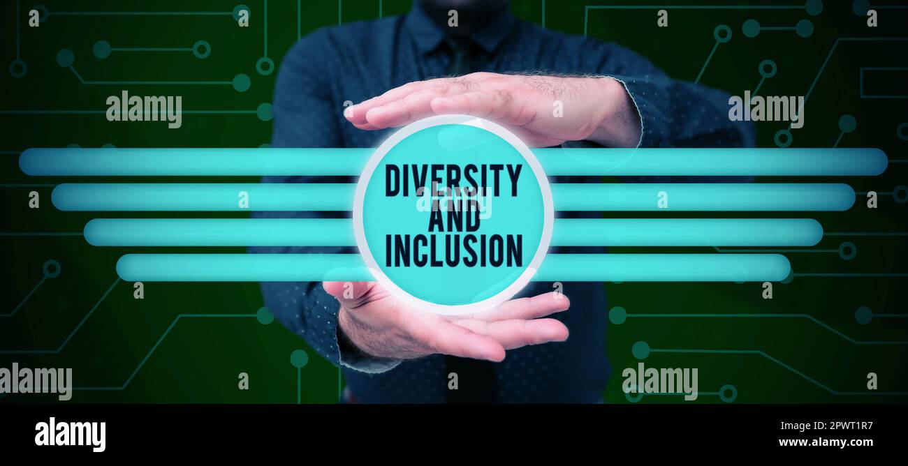 Hand writing sign Diversity And Inclusion, Concept meaning range human ...