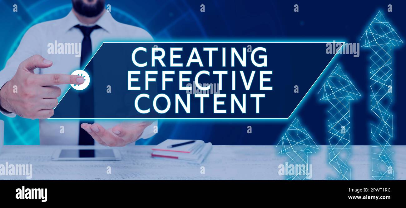 Conceptual Caption Creating Effective Content Word Written On Valuable