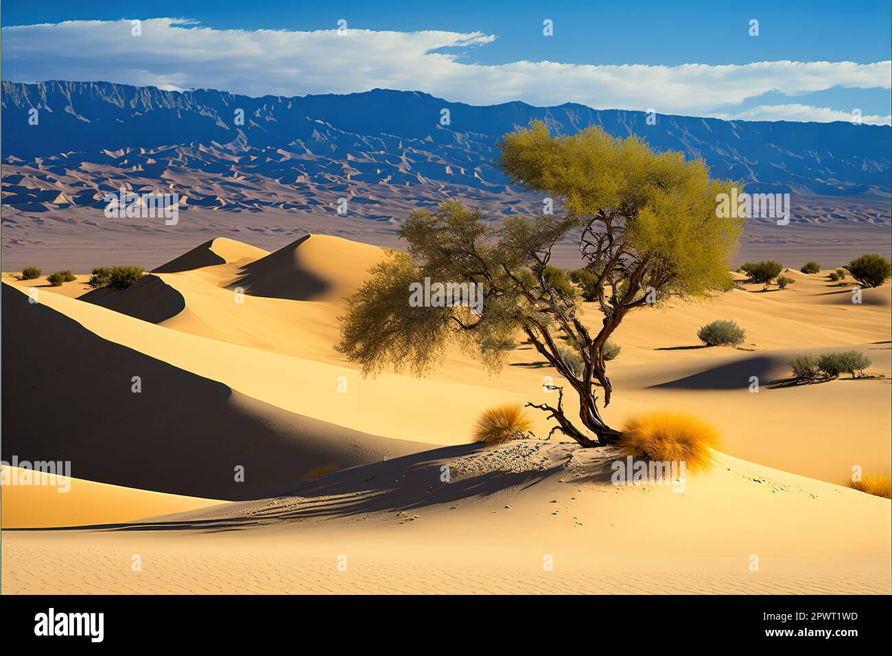 Mesquite Sand Dunes Death Valley stock photo Barren, California, Death ...