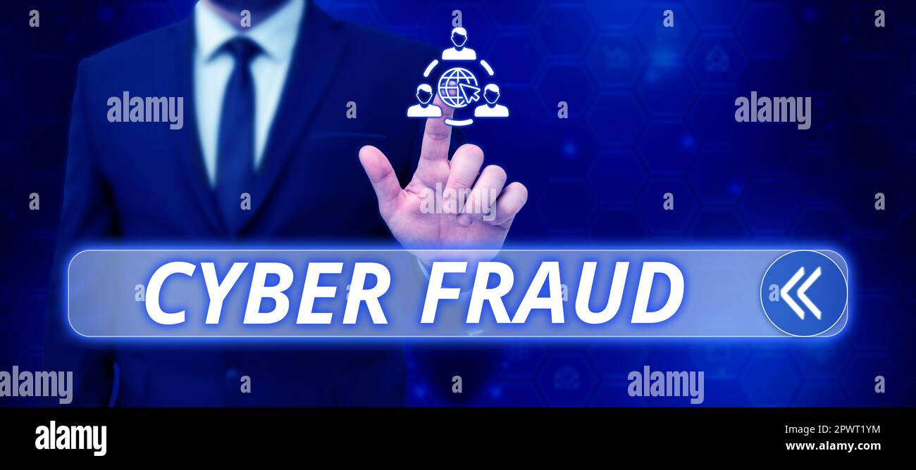 Conceptual caption Cyber Fraud, Business approach any crime that is ...