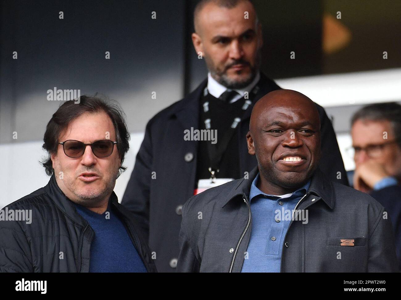 Paris, France. 30th Apr, 2023. Kylian's father Wilfrid Mbappé during ...