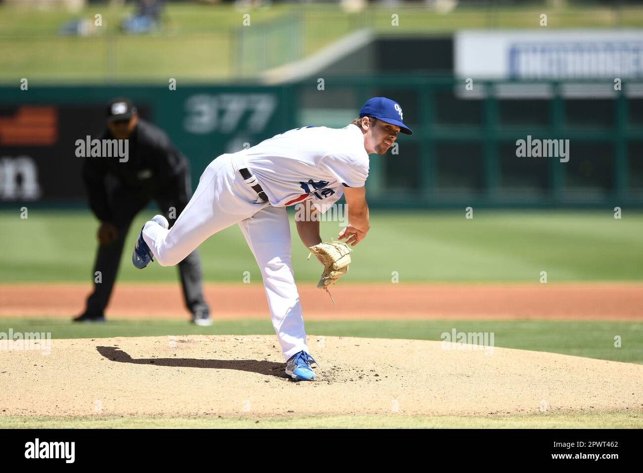 Starting pitcher Gavin Stone (11) of the Oklahoma City Dodgers pitches ...